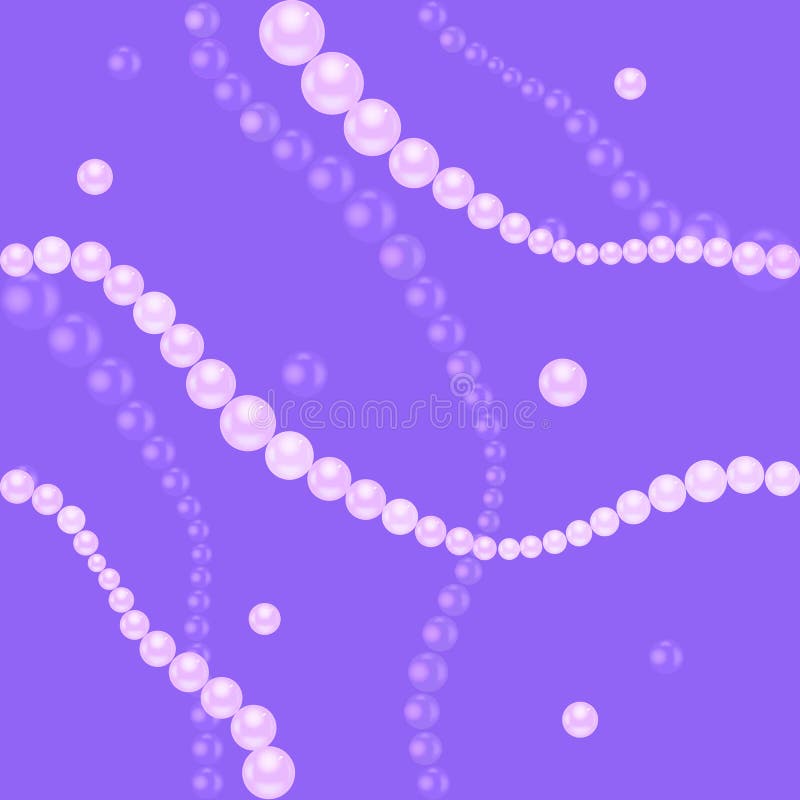 Seamless Pattern with Pearl Necklace Stock Illustration - Illustration ...