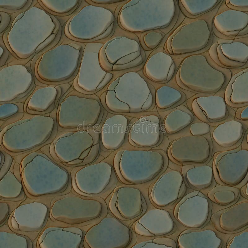 Seamless Pattern of Pebbles. Texture of Stones Stock Illustration ...