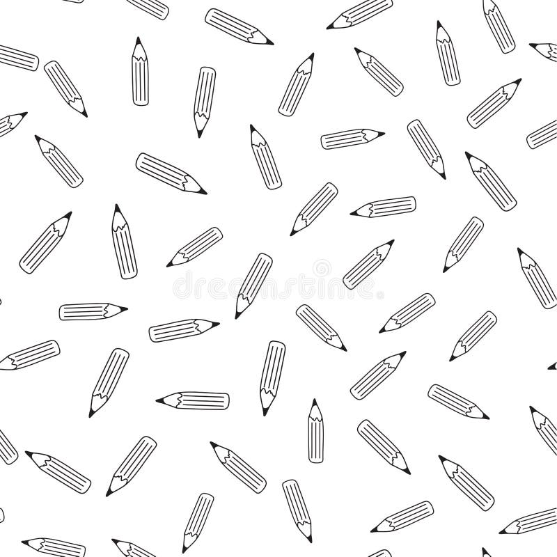 The pencil pattern stock vector. Illustration of pencil - 128510665