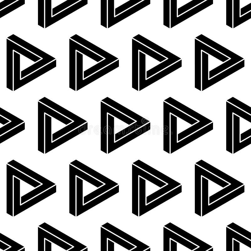 Penrose Triangle Icon. Impossible Vector Geometric Shape Object. Optical Illusion Illustration ...