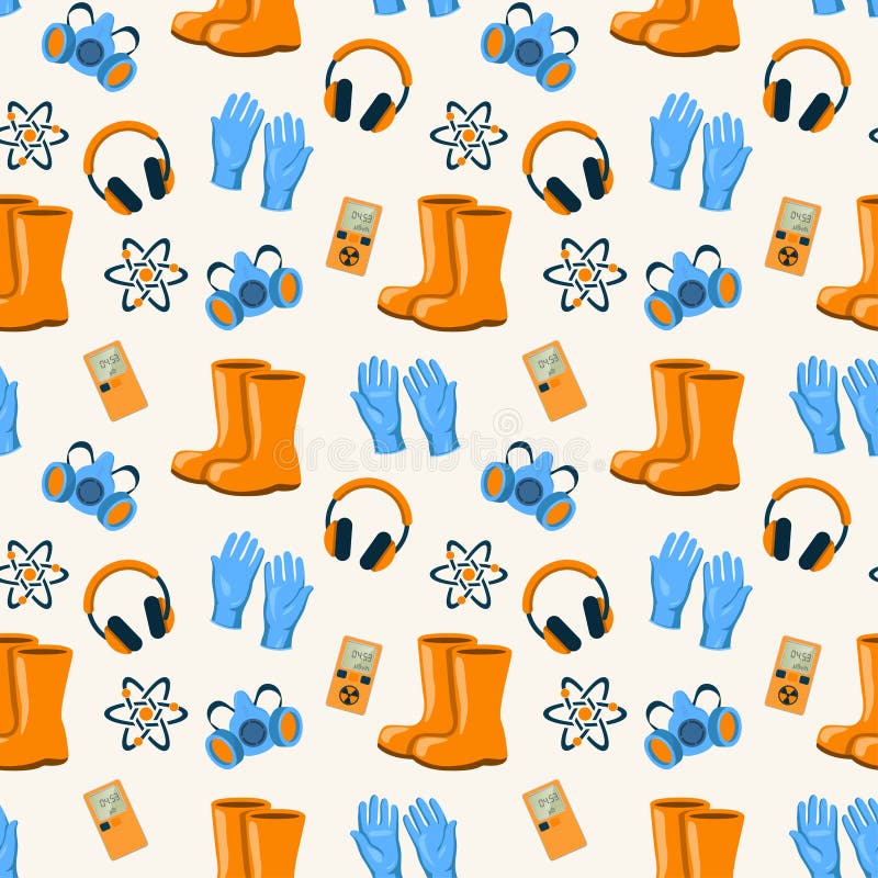Seamless Pattern of Personal Protective Equipment Stock Vector ...