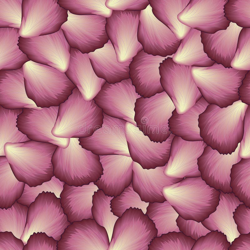 Seamless Pattern with Petal Elements. Stock Vector - Illustration of ...