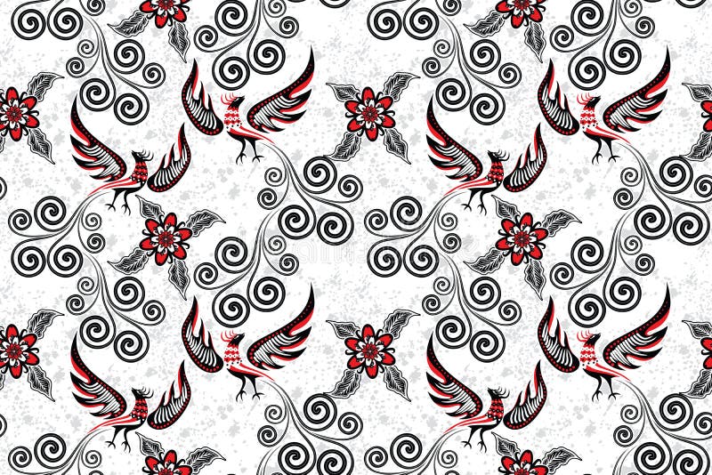 Phoenix Batik Background Stock Illustrations – 46 Phoenix Batik ...