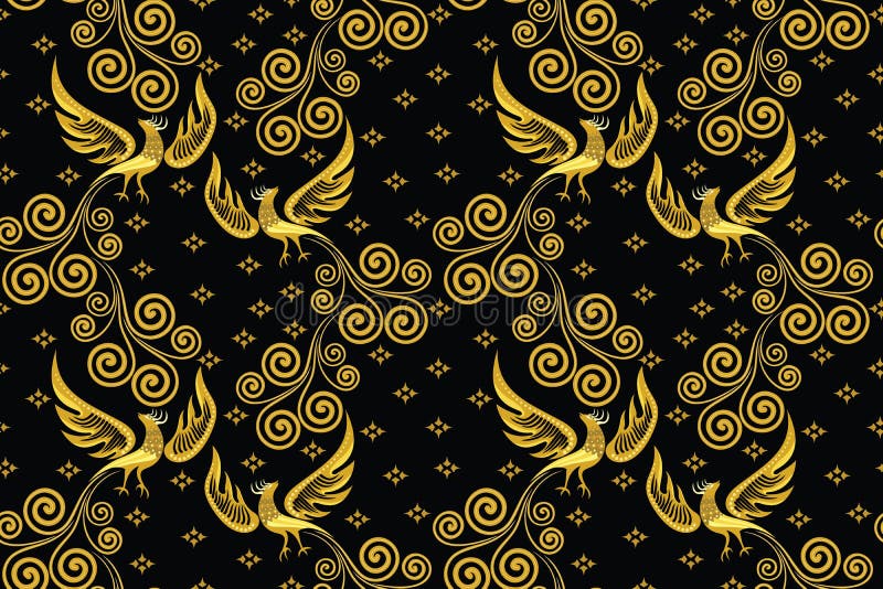 Phoenix Batik Background Stock Illustrations – 46 Phoenix Batik ...