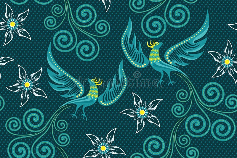 Phoenix Batik Background Stock Illustrations – 46 Phoenix Batik ...