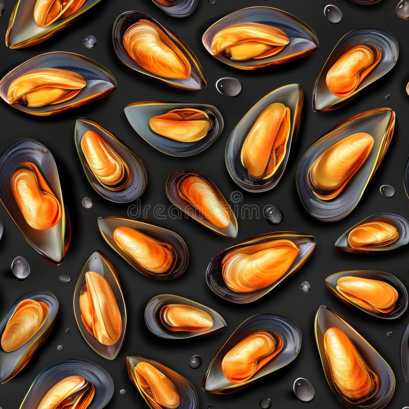 Photorealistic Mussels Stock Illustrations – 12 Photorealistic Mussels ...