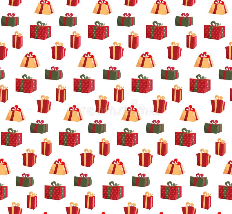 Seamless Pattern with Picture of Gift Boxes. Pattern Gift Box for ...