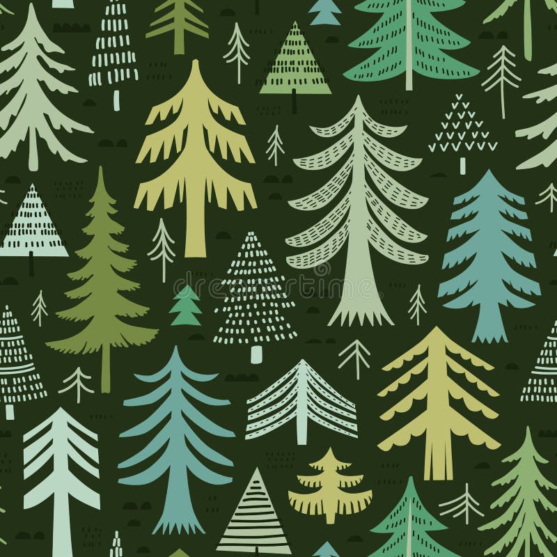 Stylized Pine Trees Stock Illustrations – 1,519 Stylized Pine Trees ...