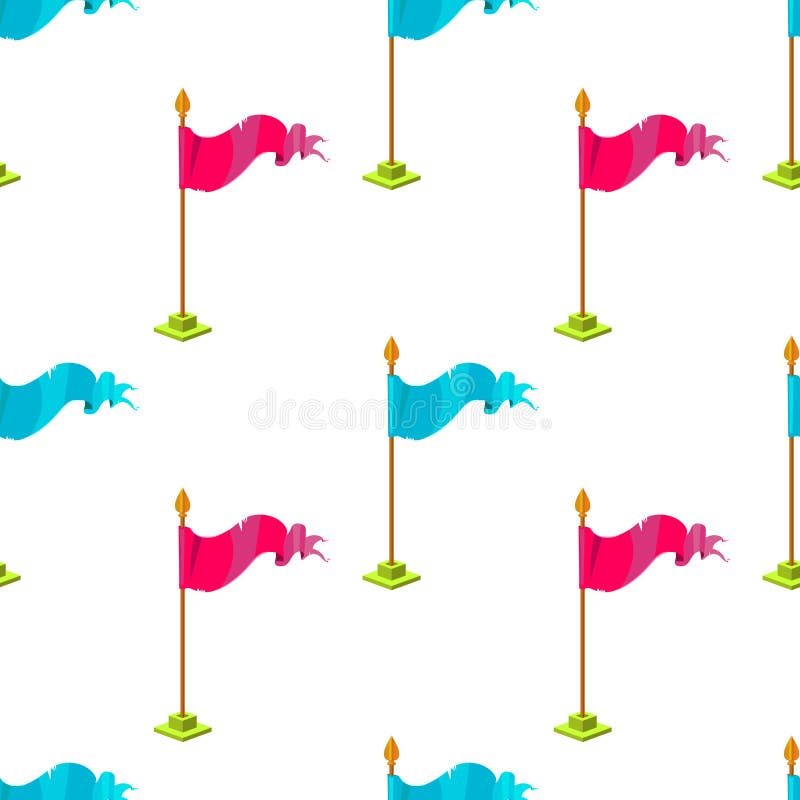 Seamless Pattern with Flags Stock Vector - Illustration of golf ...