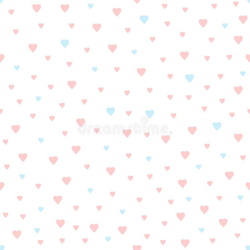 Seamless Pattern from the Pink and Blue Hearts. Stock Vector ...