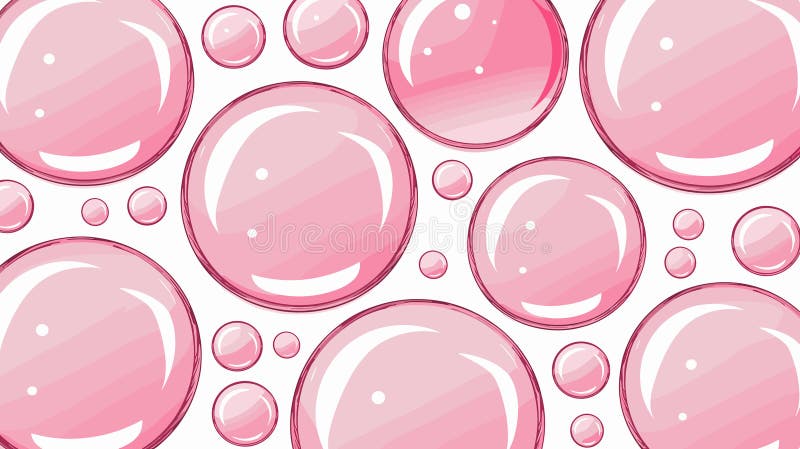 Seamless Pattern of Pink Bubbles for Stylish Backgrounds Stock Vector ...