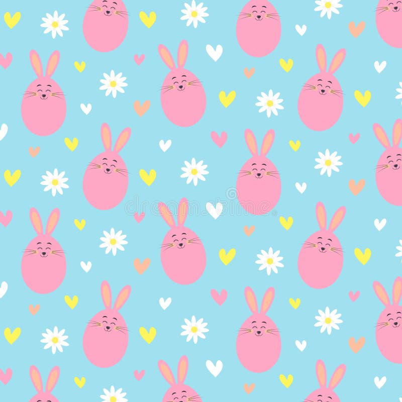 Pink rabbit pattern stock vector. Illustration of character - 244807228