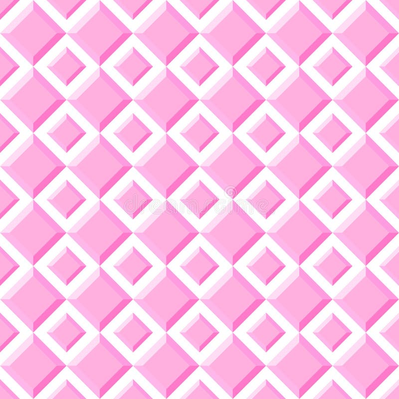 Seamless Pattern of Pink Diamonds Stock Vector - Illustration of modern ...