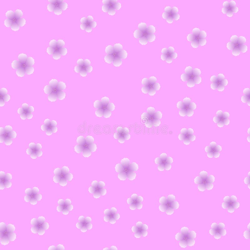 Seamless Pattern with Pink Flower on Pink Background. Vector. Stock ...