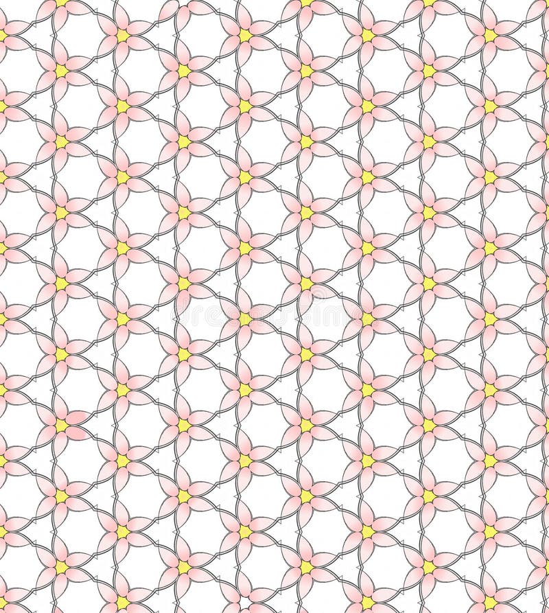 Seamless Pattern with Round Ornament Stock Vector - Illustration of ...