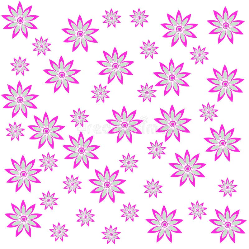 Seamless Pattern with Pink Flowers Texture Illustration Background ...