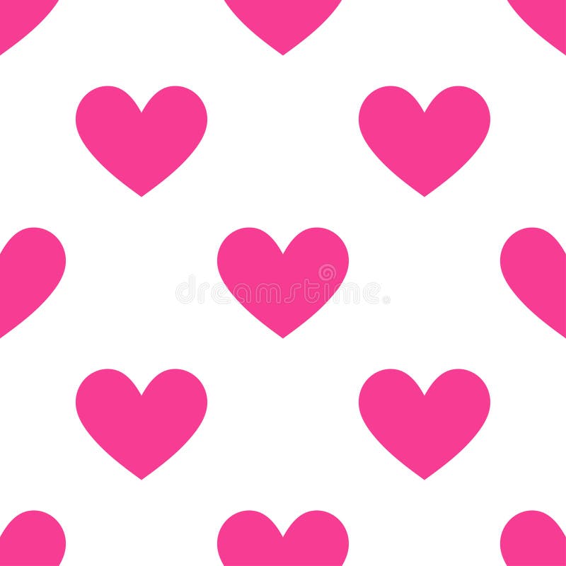 Seamless Pattern of Pink Heart for Valentine S Day Stock Vector ...
