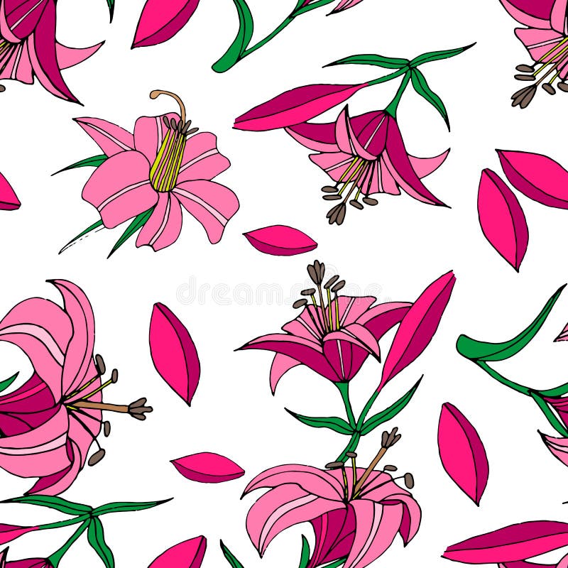 513 Seamless Texture Lilies Stock Photos - Free & Royalty-Free Stock ...