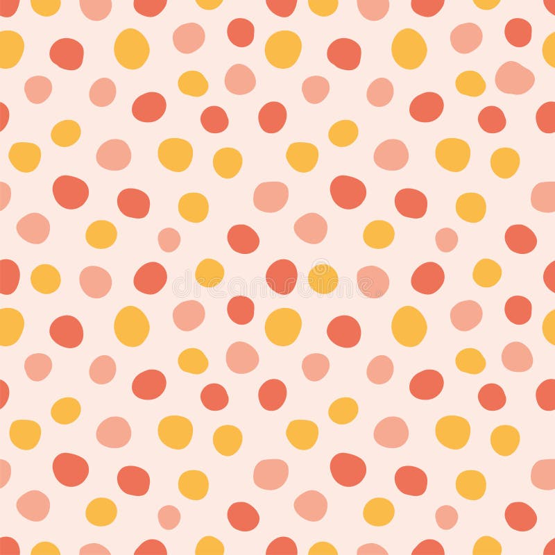 Seamless Pattern with Pink and Orange Circles Stock Vector ...