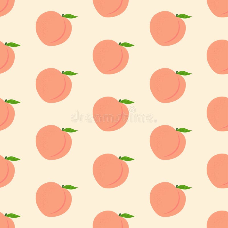 Peach seamless pattern stock vector. Illustration of peach - 72547491
