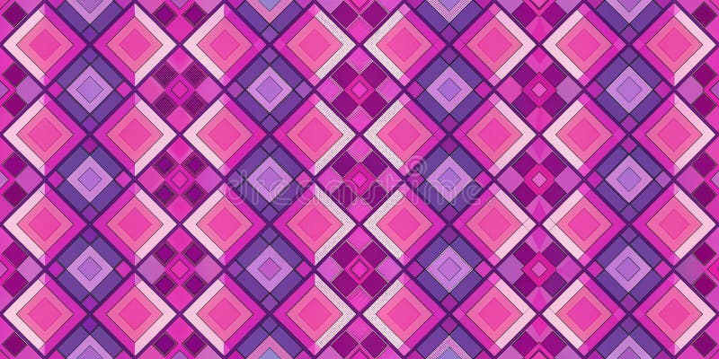 Seamless Pattern of Pink and Purple Squares Creating a Modern Geometric ...