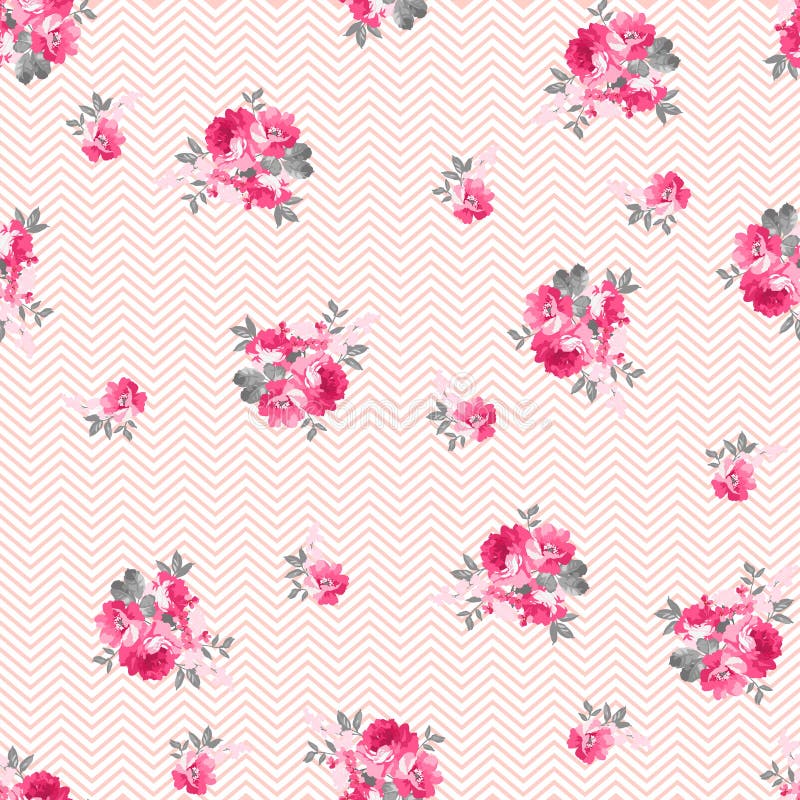 Seamless Pattern with Pink Roses Stock Vector - Illustration of summer ...
