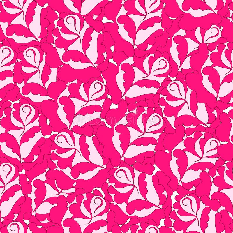 Seamless Pattern from Pink Roses. Stock Vector - Illustration of ...