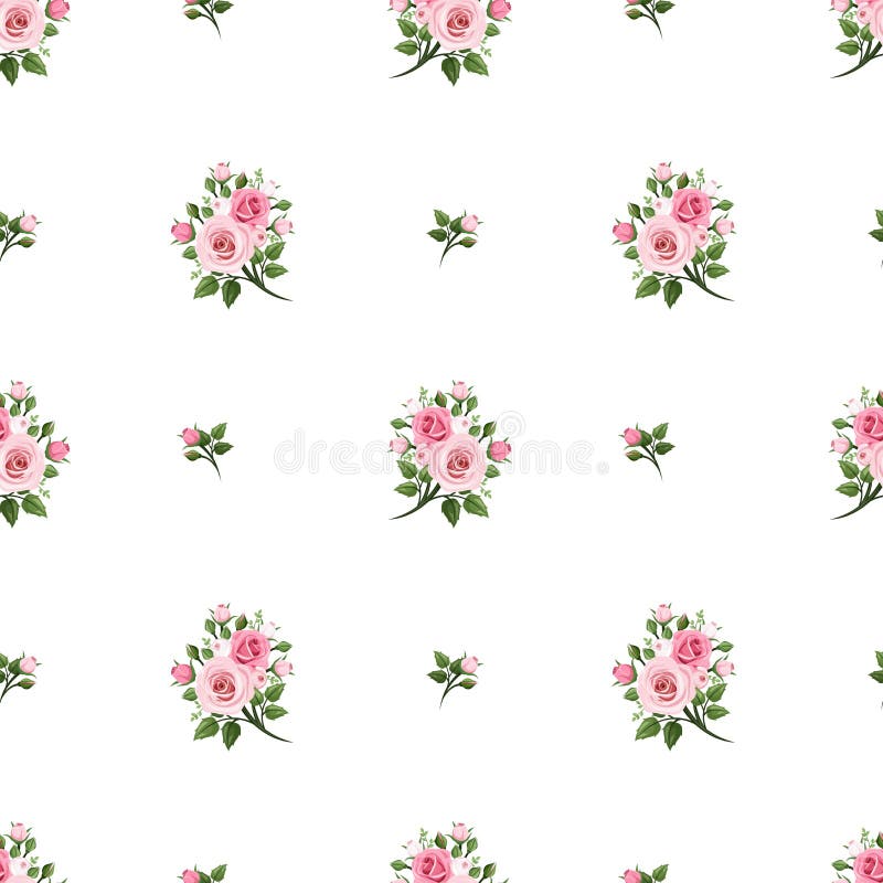 Seamless Pattern with Roses. Stock Vector - Illustration of decoration ...
