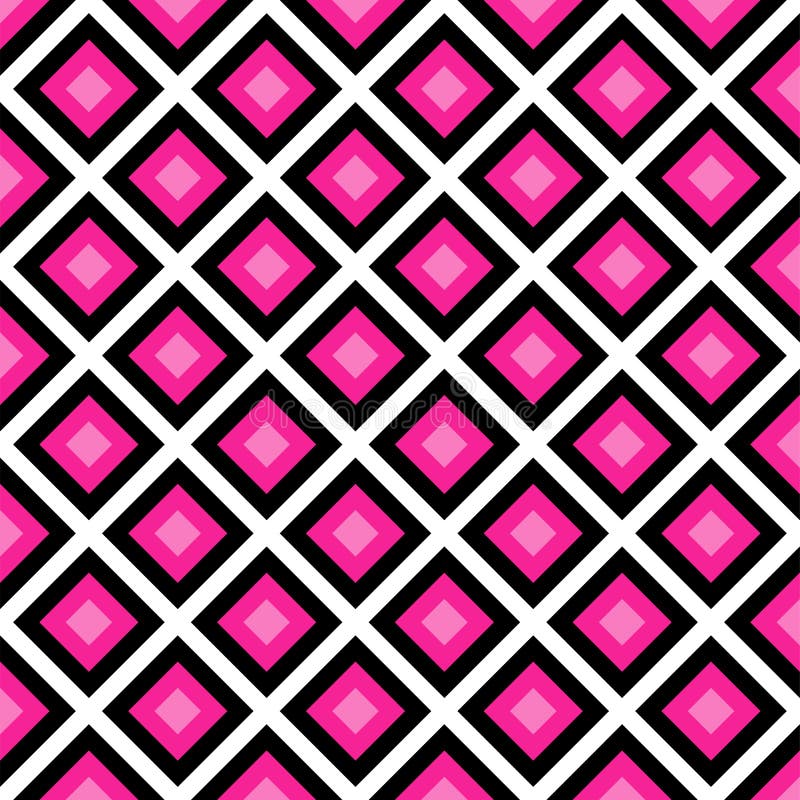 Seamless Pattern Pink Square, EPS 10 Stock Illustration - Illustration ...