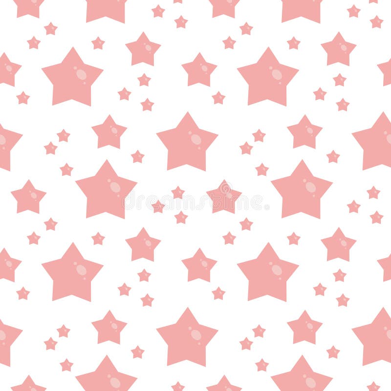 Seamless Pattern with Pink Stars. Its a Girl Stock Vector ...