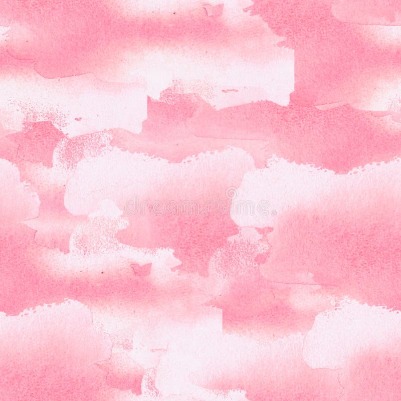 Seamless Pattern with Pink Watercolor Spots. Illustration for ...