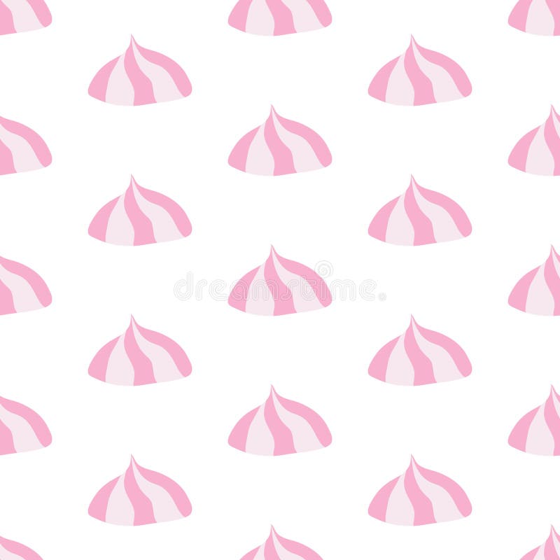 Seamless Pattern with Pink-white Striped Marshmallow Stock Vector ...