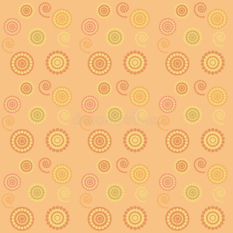 Seamless Pattern of Pink, Yellow and Red Rings Stock Vector ...