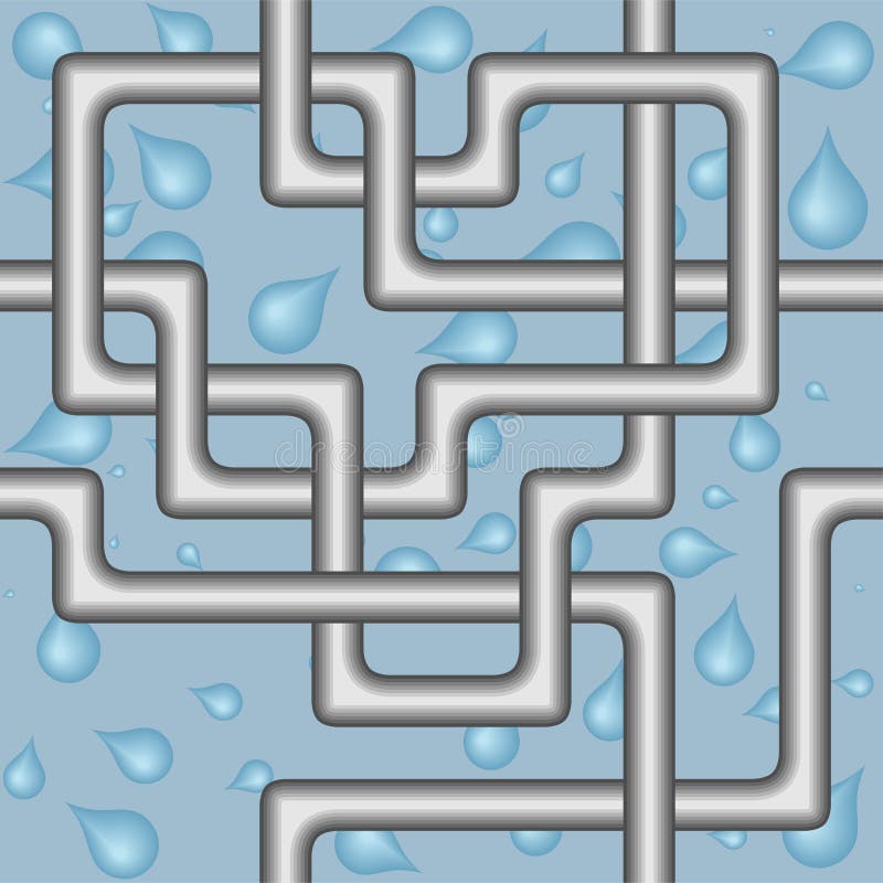Seamless Maze Of Plumbing Pipes Stock Vector - Illustration of pressure ...