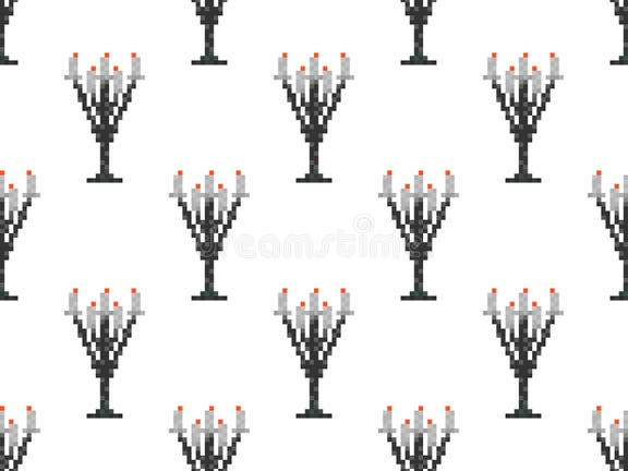 Seamless Pattern of Pixel Candlesticks. Candlestick with Candles in 8 ...
