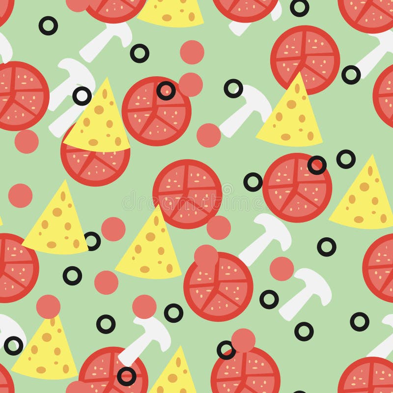 Pizza Toppings stock vector. Illustration of italy, cuisine - 24469182