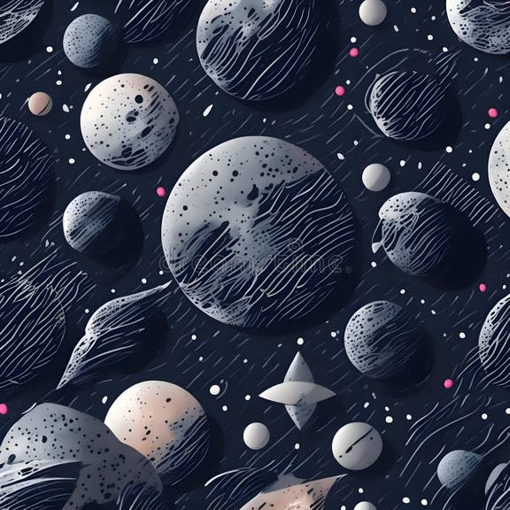 Seamless Pattern with Planets in Space Stock Illustration - Illustration of earth, screenshot ...