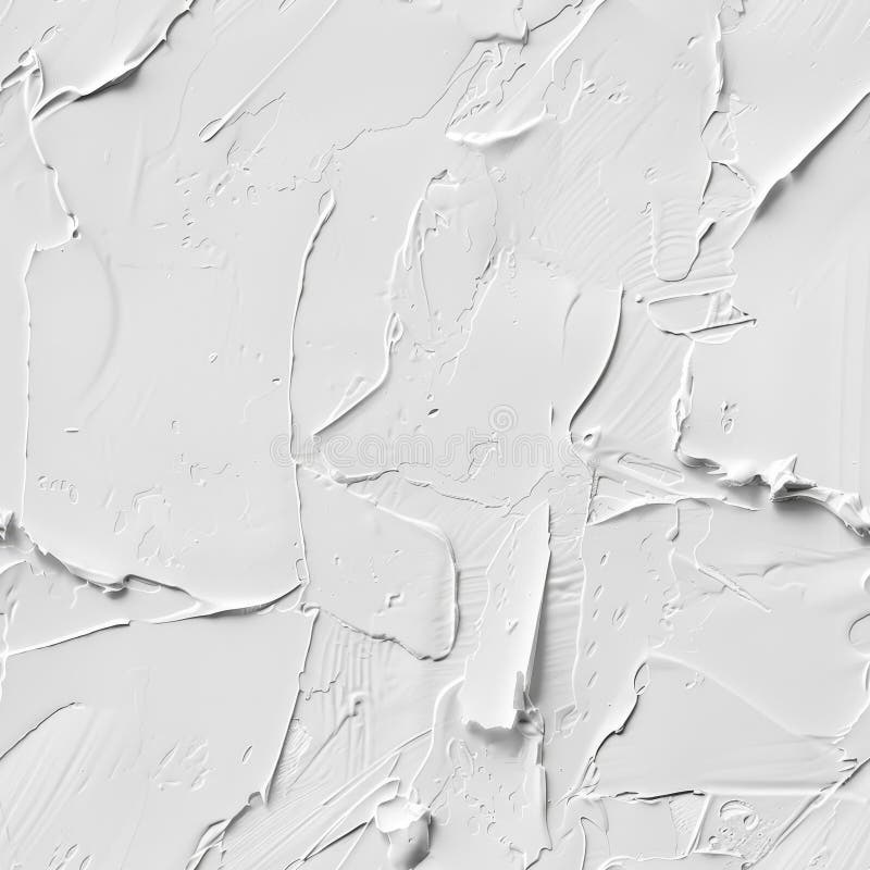 Seamless Pattern - Plastered White Wall with Large Rough Strokes Stock ...