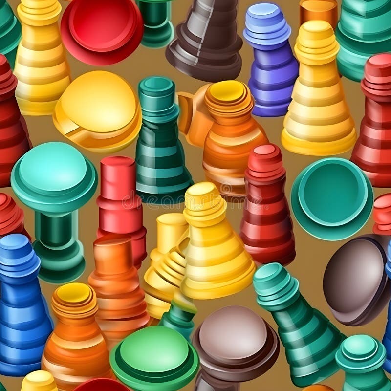 Seamless Pattern of Plastic Waste, the Concept of Saving the Planet ...