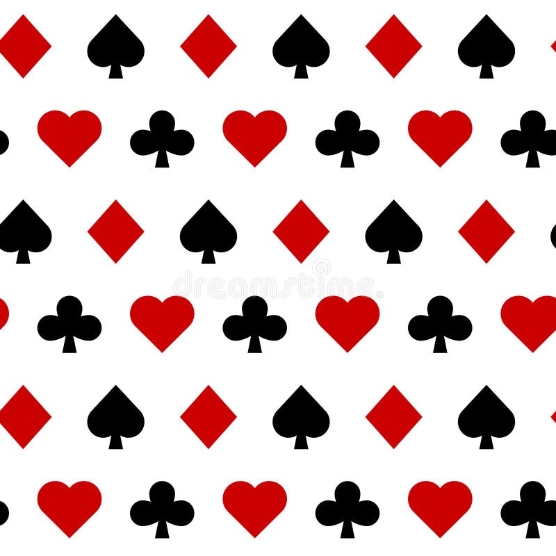 Playing Card Suits Pattern Stock Illustrations – 868 Playing Card Suits ...
