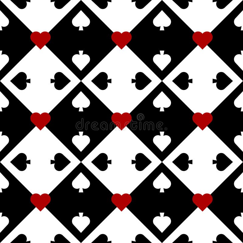 Playing Card Suits Pattern Stock Illustrations – 868 Playing Card Suits ...