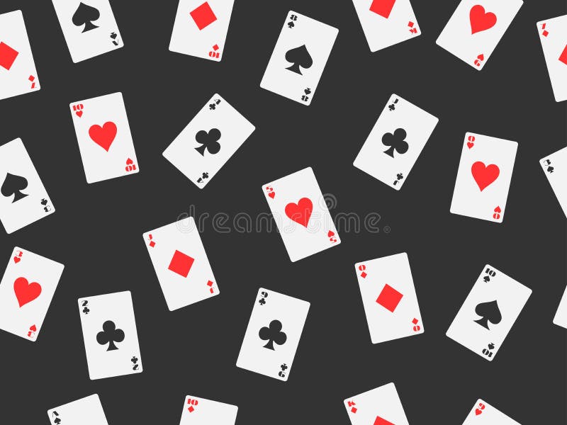 Seamless Pattern with Playing Cards. Vector. Stock Vector ...