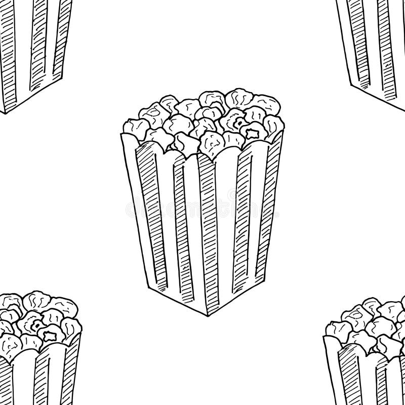 Popcorn Doodle Pattern Stock Illustrations – 870 Popcorn Doodle Pattern ...