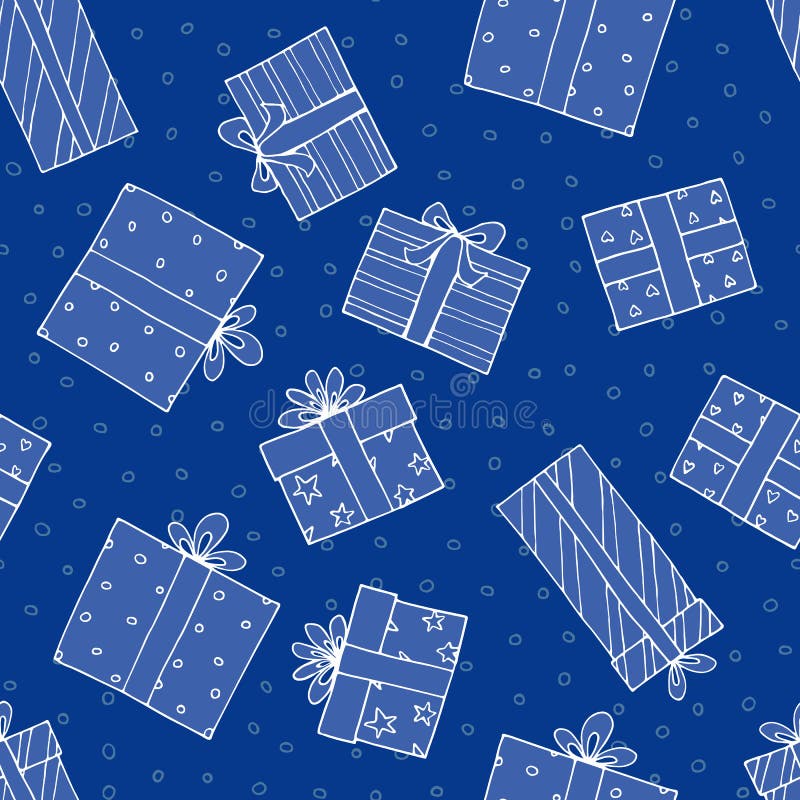 Seamless Pattern with Presents Stock Vector - Illustration of ...