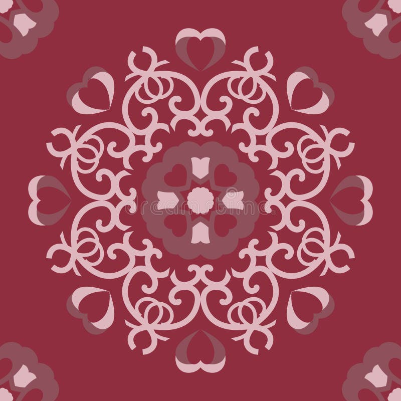 Seamless Pattern Pretty Hearts. Raspberry Color. Vector. Stock Vector ...