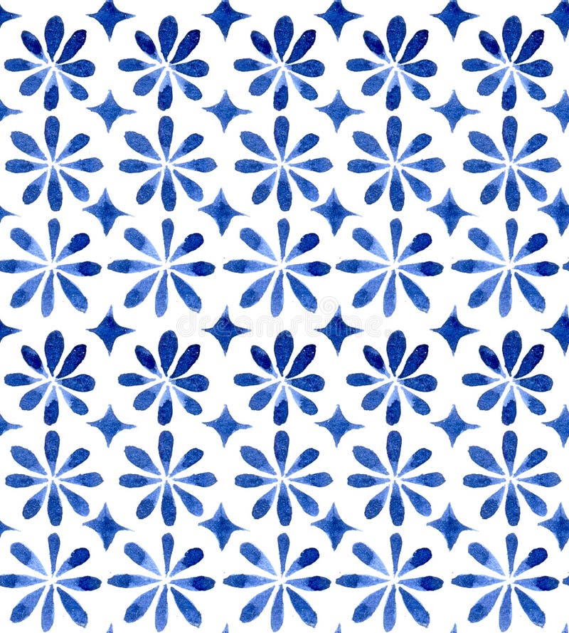 Seamless Pattern, Print with Blue Patterns. Vintage Drawing, Oriental ...