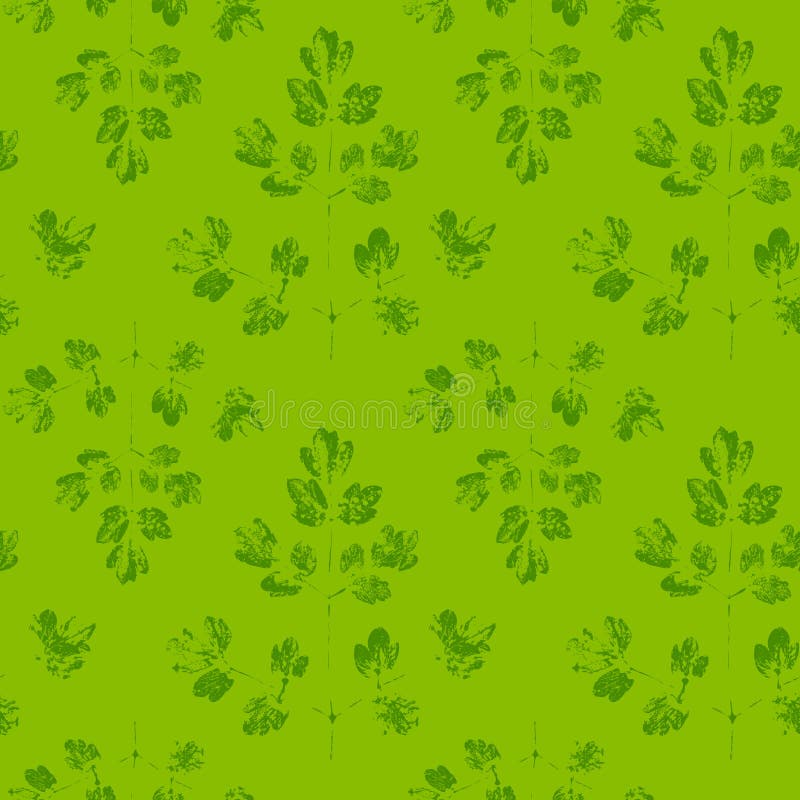 Seamless Pattern with Prints of Leaves Stock Vector - Illustration of ...
