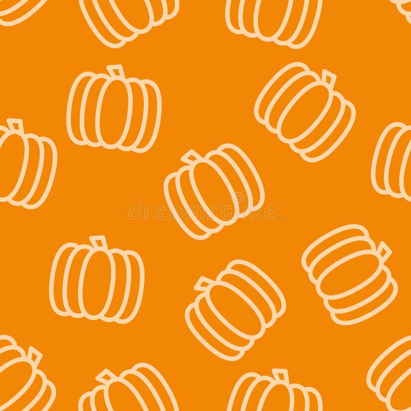 Seamless Pattern with Pumpkins. Vegetable Summer Pattern. Colorful Bright Vegetable Seamless ...