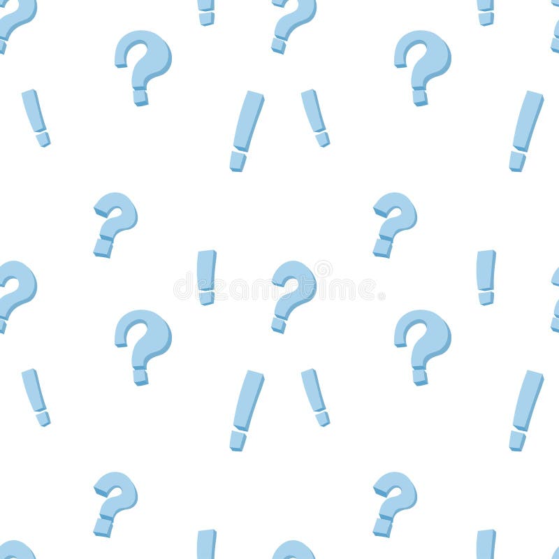 Vector Pattern with Punctuation Marks, Interrogative and Exclamation ...