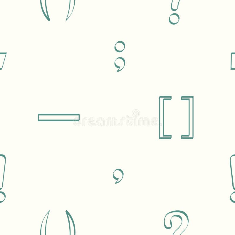 Seamless Pattern with Punctuation Marks Stock Vector - Illustration of ...